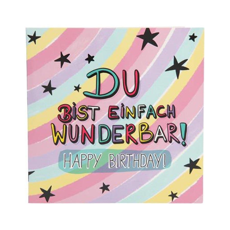 Geburtstagskarte Smiling Cake Du bist einfach Wunderbar Online kaufen